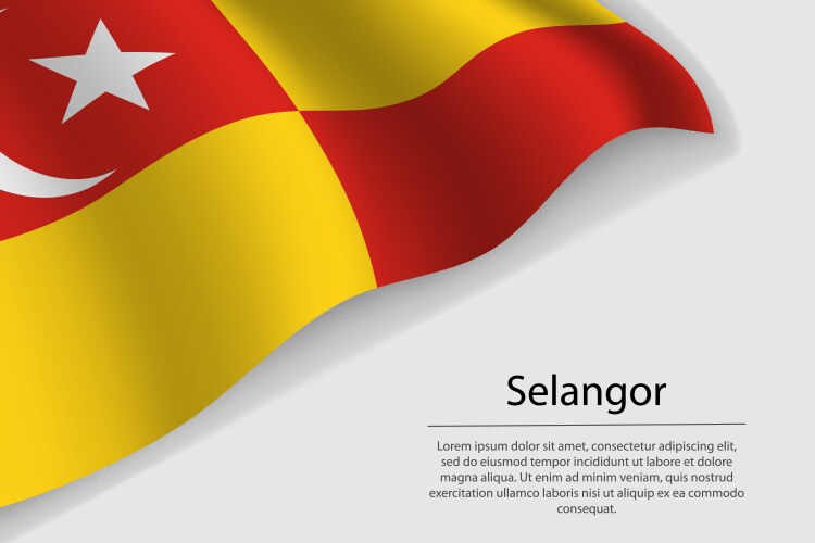 Penang State Flag - Malaysia Royalty Free Vector Image