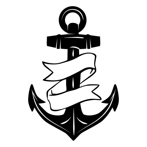 Anchor logo design template Royalty Free Vector Image