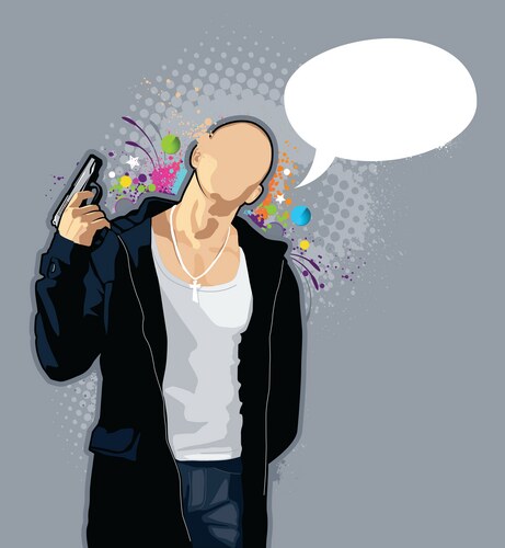 Maniac killer Royalty Free Vector Image - VectorStock