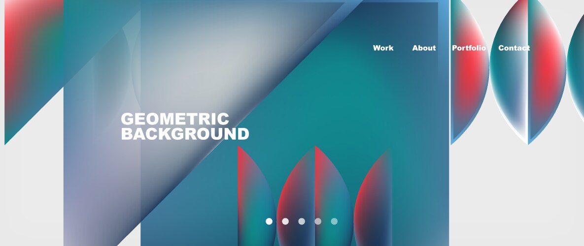 Glassmorphism geometric abstract background Vector Image