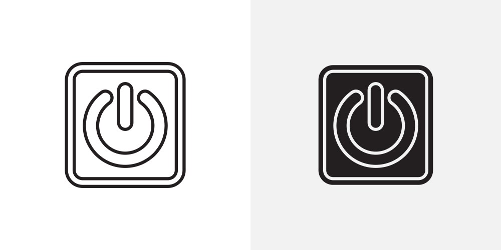 Power button icon set Royalty Free Vector Image