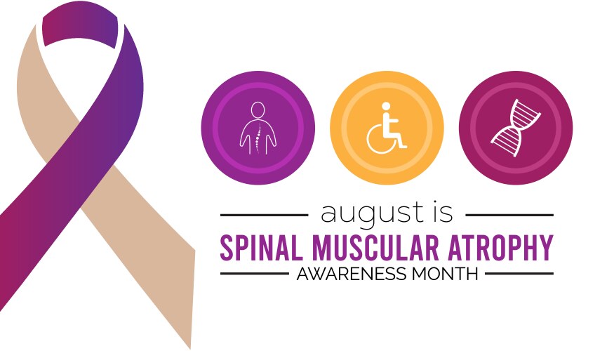 Spinal muscular atrophy awareness month Royalty Free Vector