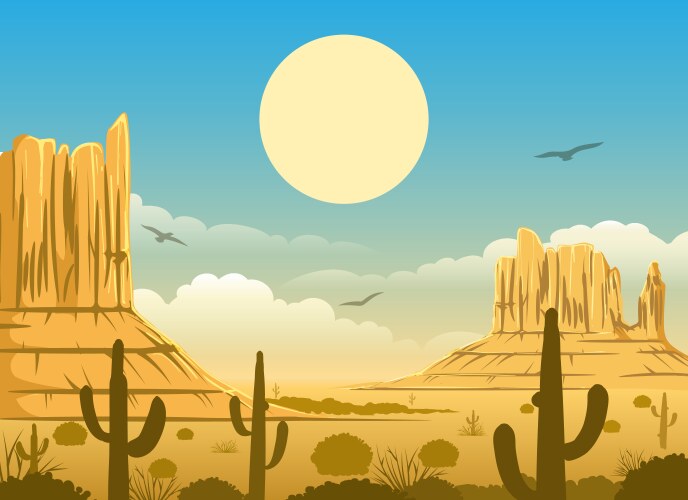 Cartoon Desert Background Vector Images (over 21,000)