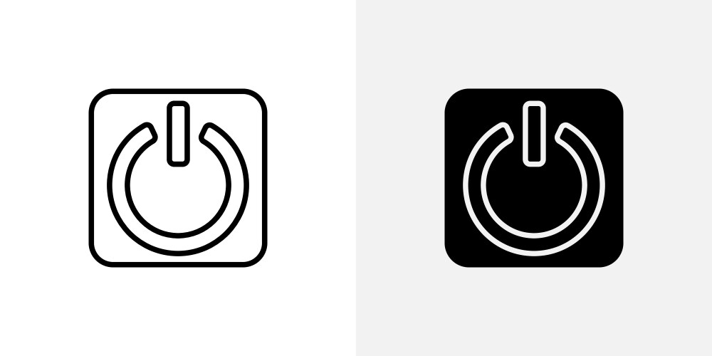 Power button icon set Royalty Free Vector Image