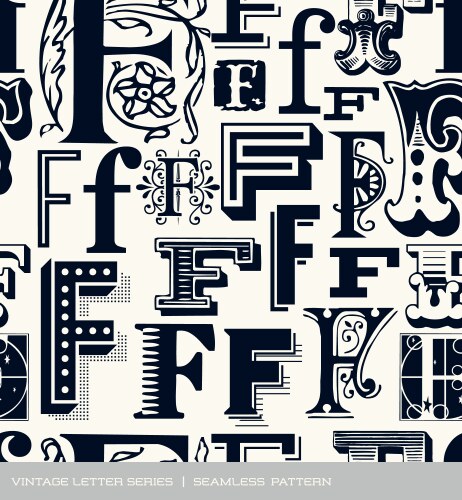 Seamless vintage pattern letter g Royalty Free Vector Image