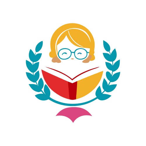 Child learning logo Royalty Free Vector Image - VectorStock