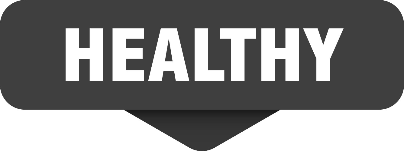 Healthy sticker sign on transparent Royalty Free Vector