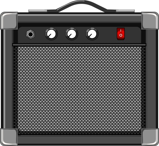 Guitar amplifier set cartoon Royalty Free Vector Image