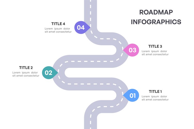Navigation roadmap infographic timeline concept Vector Image