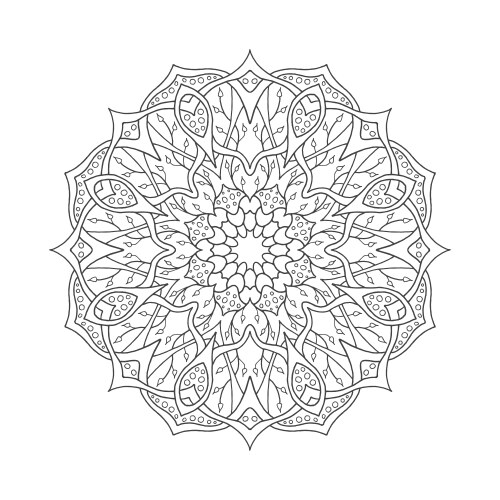 Abstract decorative branch flat style Royalty Free Vector