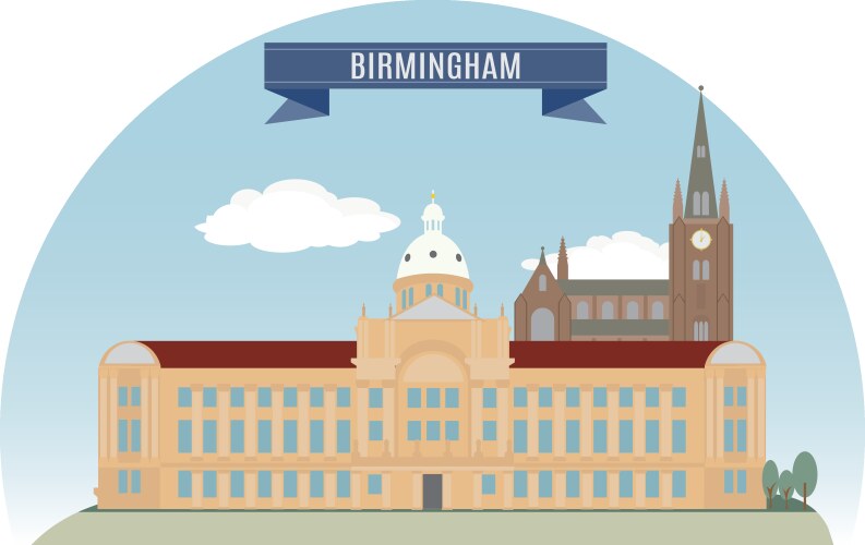 Birmingham skyline Royalty Free Vector Image - VectorStock