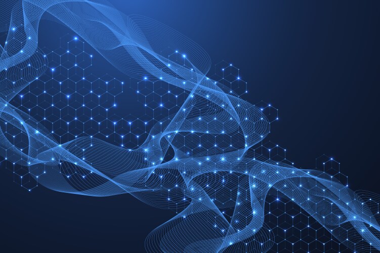 Science template wallpaper or banner with a dna Vector Image