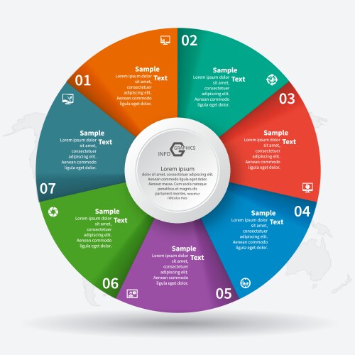 Abstract 3d paper infographics business template Vector Image