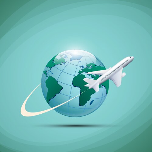 Airplane Earth Vector Images (over 15,000)