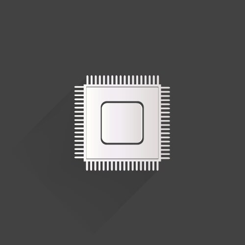 Microchip cartoon icon Royalty Free Vector Image