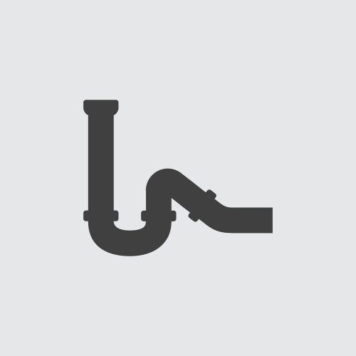 Leaking pipe water drops broken sewer plastic Vector Image