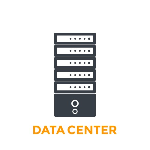 Data center server room icon Royalty Free Vector Image