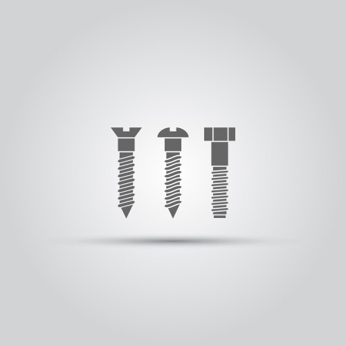 Bolt and screw fastening tools Royalty Free Vector Image