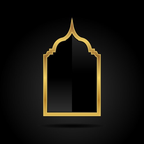 Islam mosque windows and arches abstract Vector Image