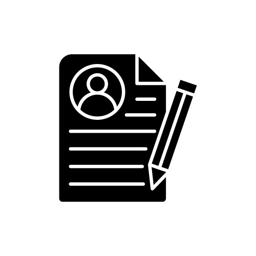 Cv icon set Royalty Free Vector Image - VectorStock