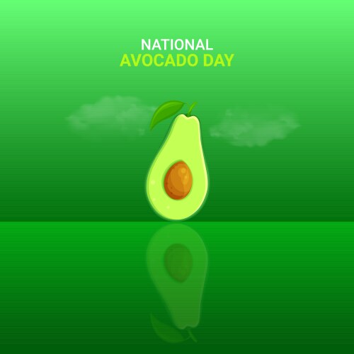 National avocado day creative ads design Vector Image