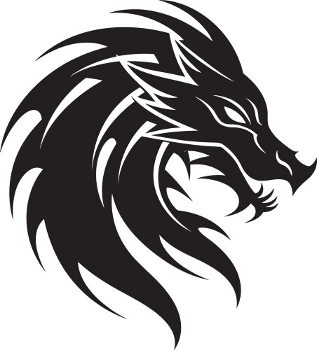 Legendary leviathan iconic dragon logo majestic Vector Image