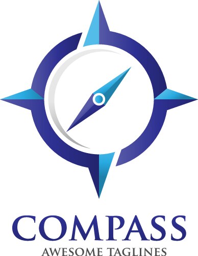 Mountain compass logo icon design Royalty Free Vector Image