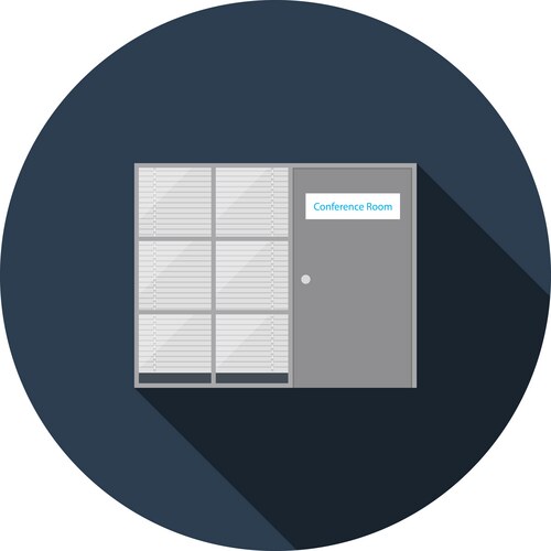 Meeting room layout conference boardroom flat Vector Image