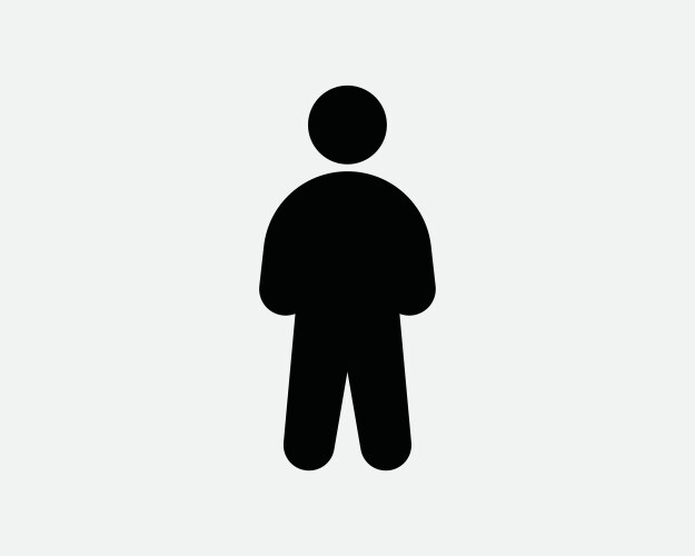 Stick figure raise hand icon Royalty Free Vector Image