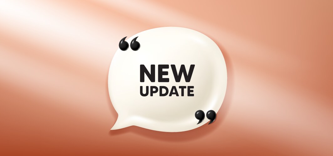 New update icon special offer sign speech Vector Image