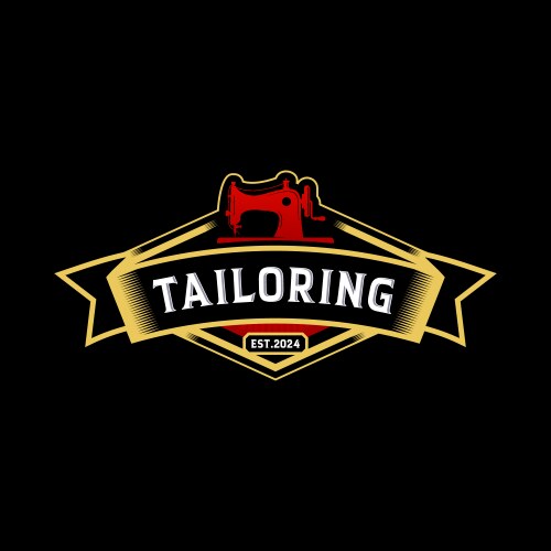 Tailor shop logo template tailoring concept Vector Image