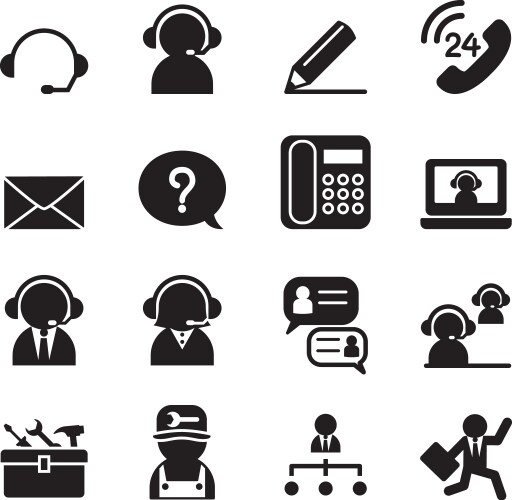 Black car service icon set Royalty Free Vector Image