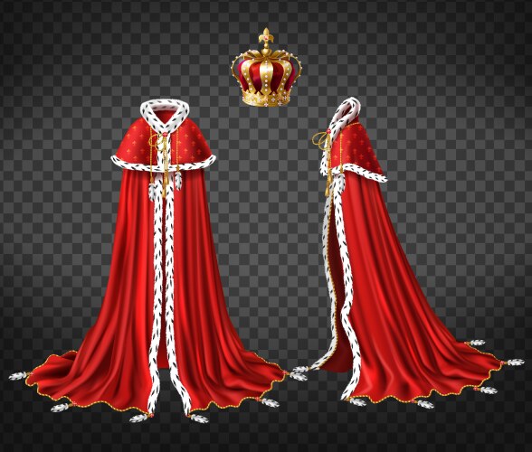 Medieval monarch ceremonial cloth realistic Vector Image