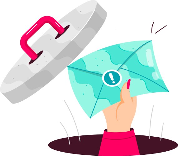 Modern flat sticker depicting waste emails Vector Image