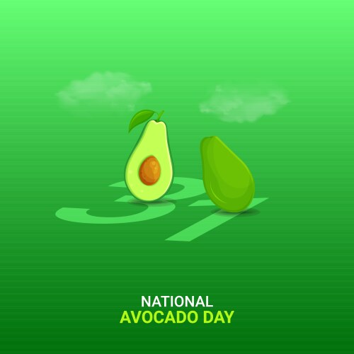 National avocado day creative ads design Vector Image
