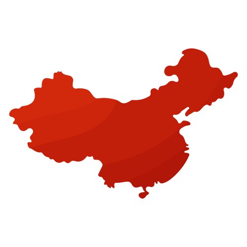 China world map icon geography location asia Vector Image