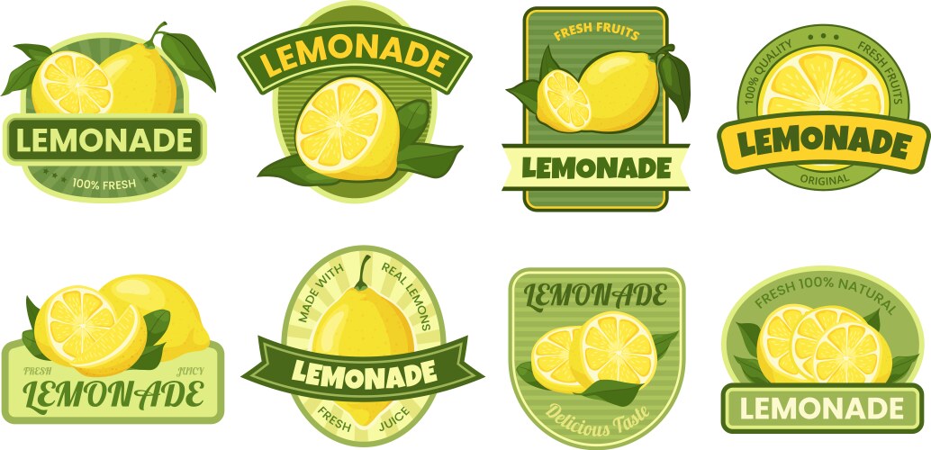 Fresh juice label sticker design natural drink Vector Image