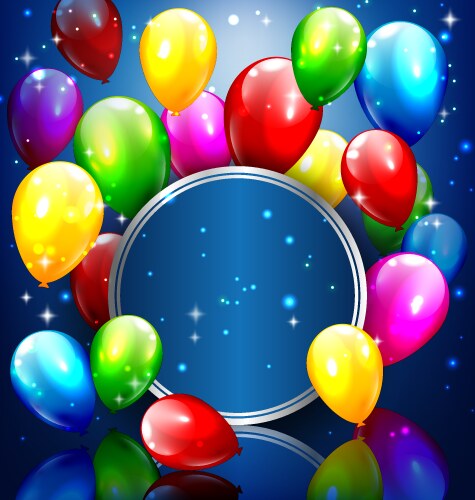 Multicolored inflatable balloons with circle frame Multicolored inflatable balloons with circle frame