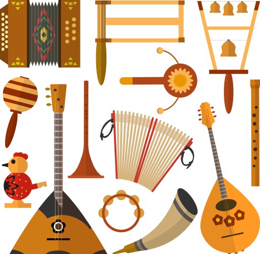 Set of music instrument Royalty Free Vector Image Set of music instrument Royalty Free Vector Image