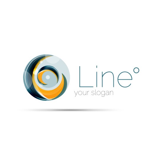 Circle swirl colorful motion logo Royalty Free Vector Image