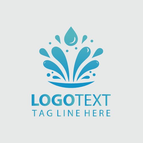 Water splash logo Royalty Free Vector Image - VectorStock