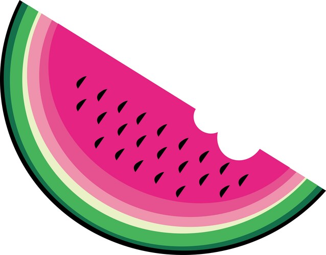 Isolated Watermelon Slice Royalty Free Vector Image