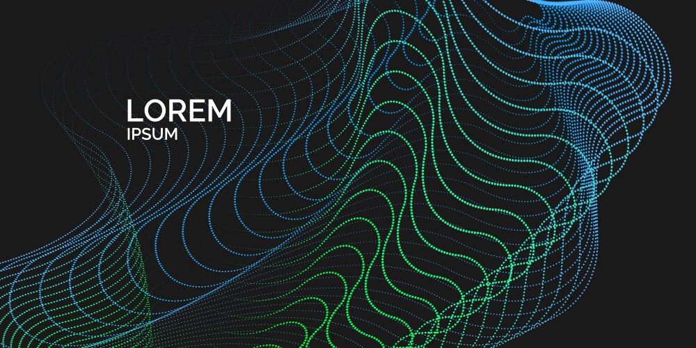 Abstract background with waves 3d surface Vector Image