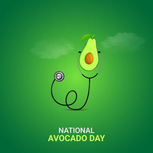 National avocado day creative ads design Vector Image