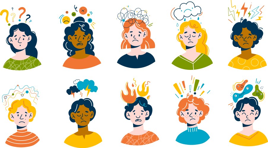 Negative Thoughts Vector Images (over 2,100)