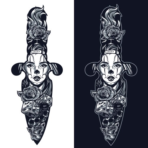 Dagger Tattoo Vector Images (over 4,100)