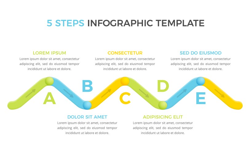 Ladder infographic connected 5 steps to success Vector Image