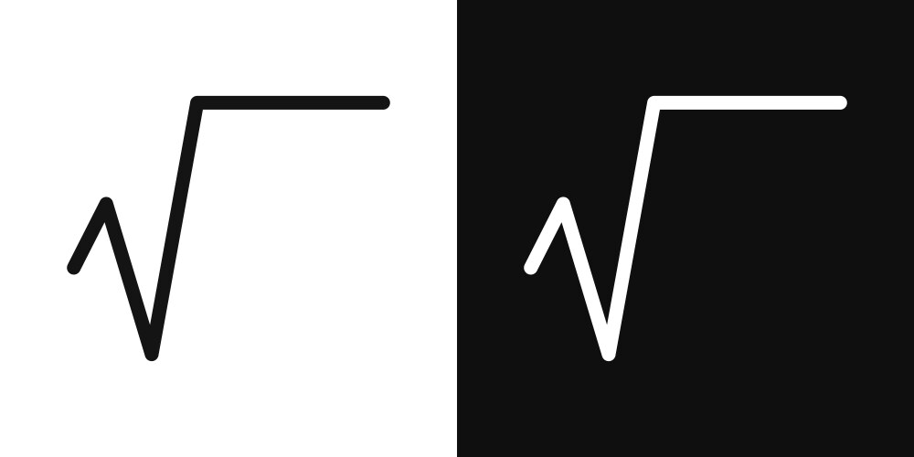 Square root icon set Royalty Free Vector Image