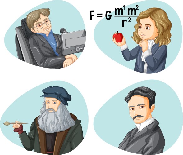 Isaac Newton Cartoon Vector Images (over 100)