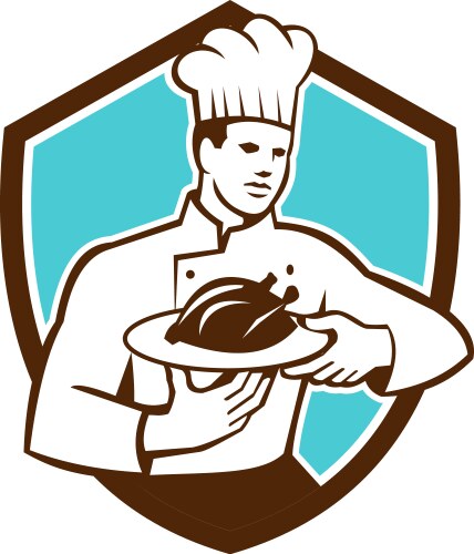 Cook chef logo or label restaurant concept Vector Image